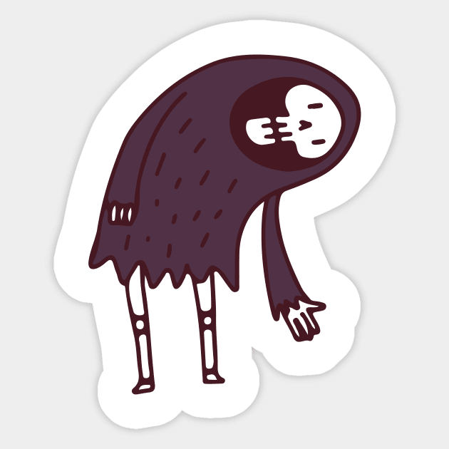Grim Reaper Skull Grim Reaper Sticker Teepublic